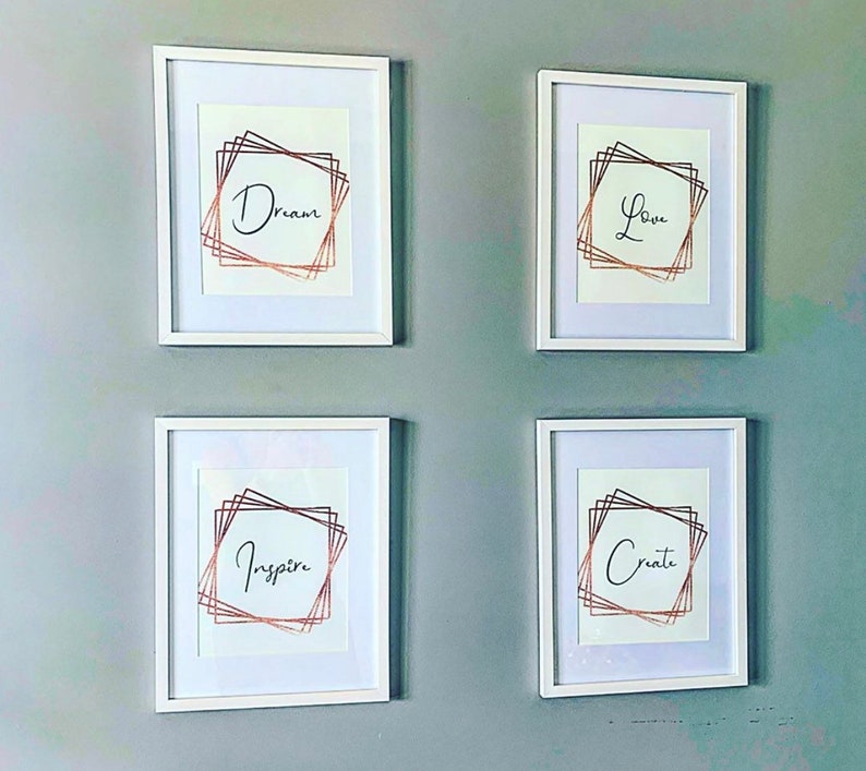 Personalized Wall Decor Customized Wording Art Prints Set Home or ...