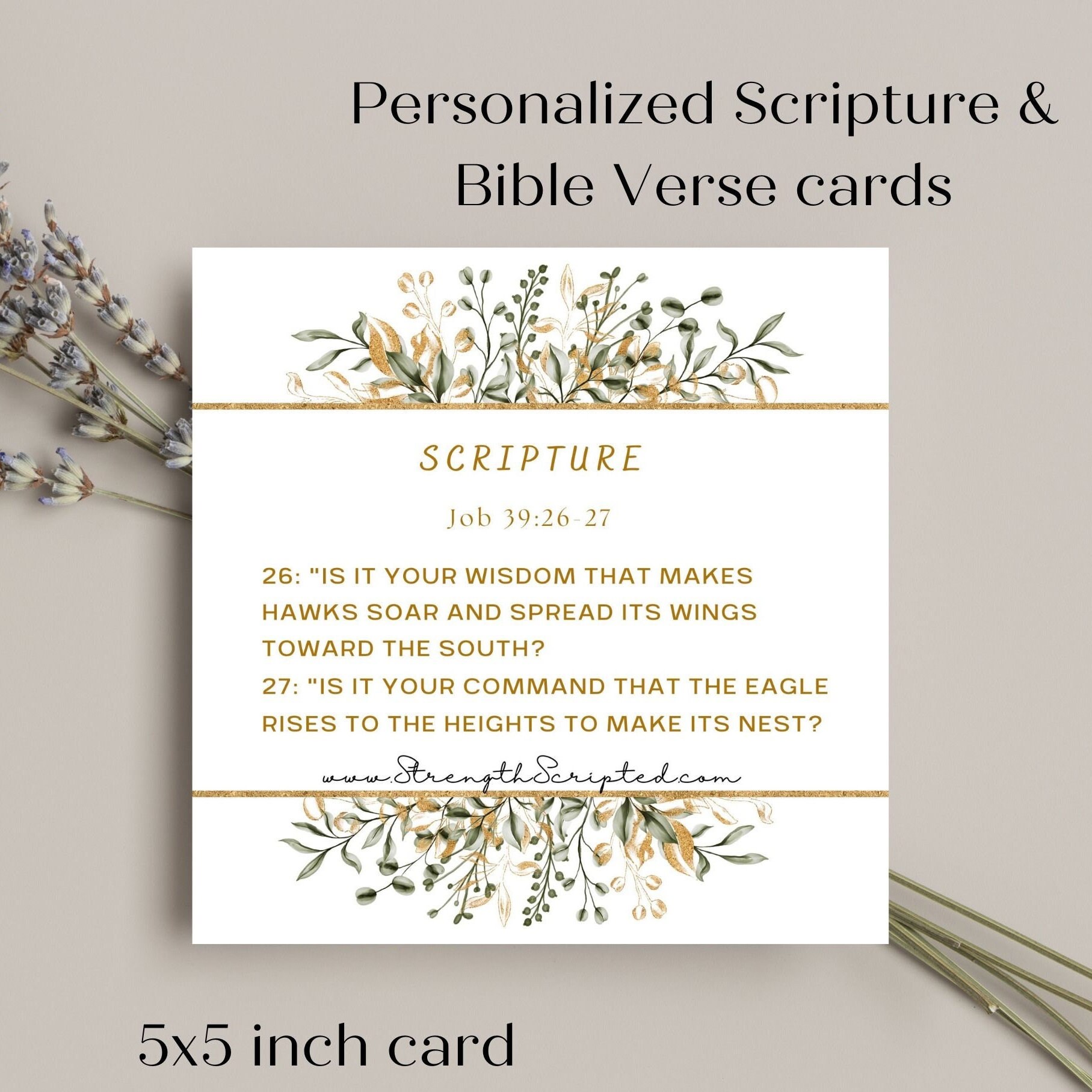 Personalized Prayer Scripture Cards 5x5 Inches Glossy Finish Desk Decor ...