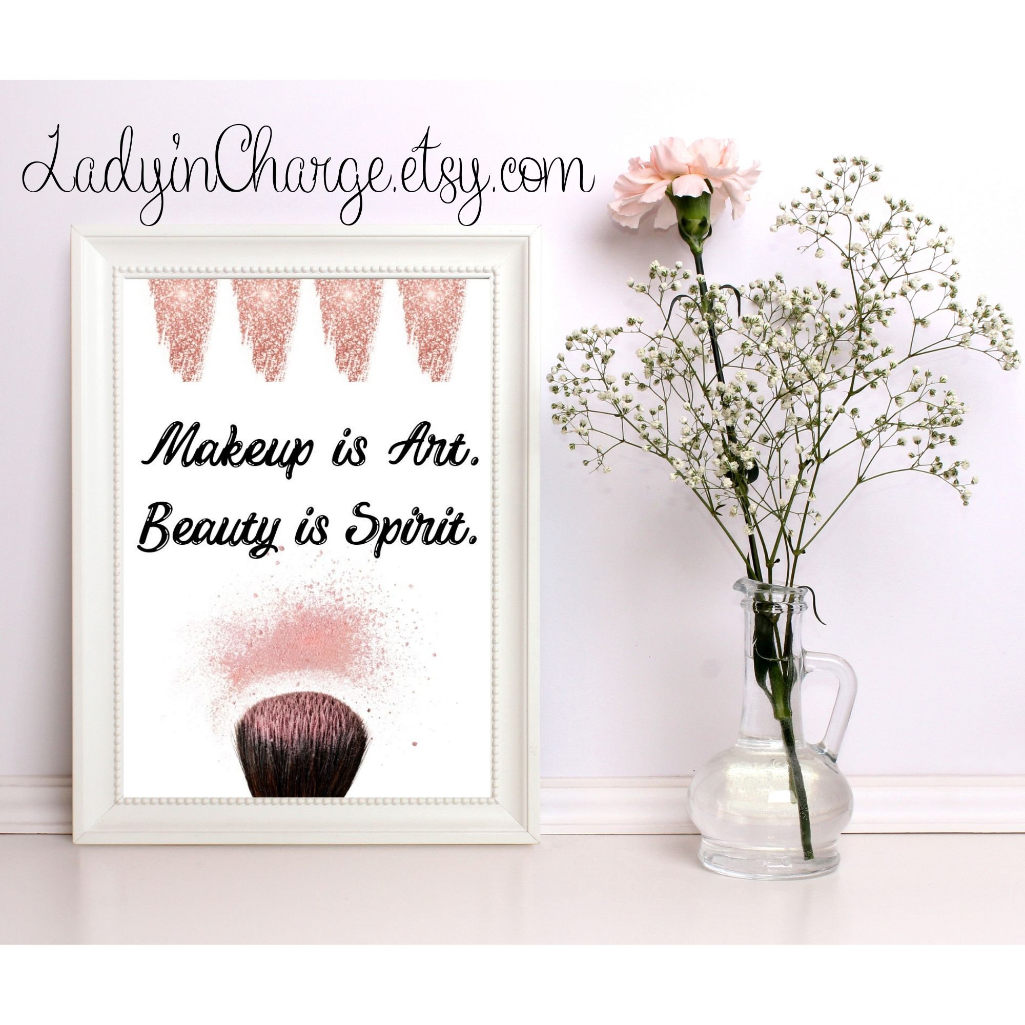 Makeup Is Art Beauty Is Spirit Gorgeous Art Decor For Home Office