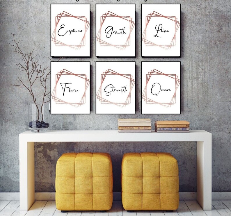 Personalized Wall Decor Customized Wording Art Prints Set Home or ...