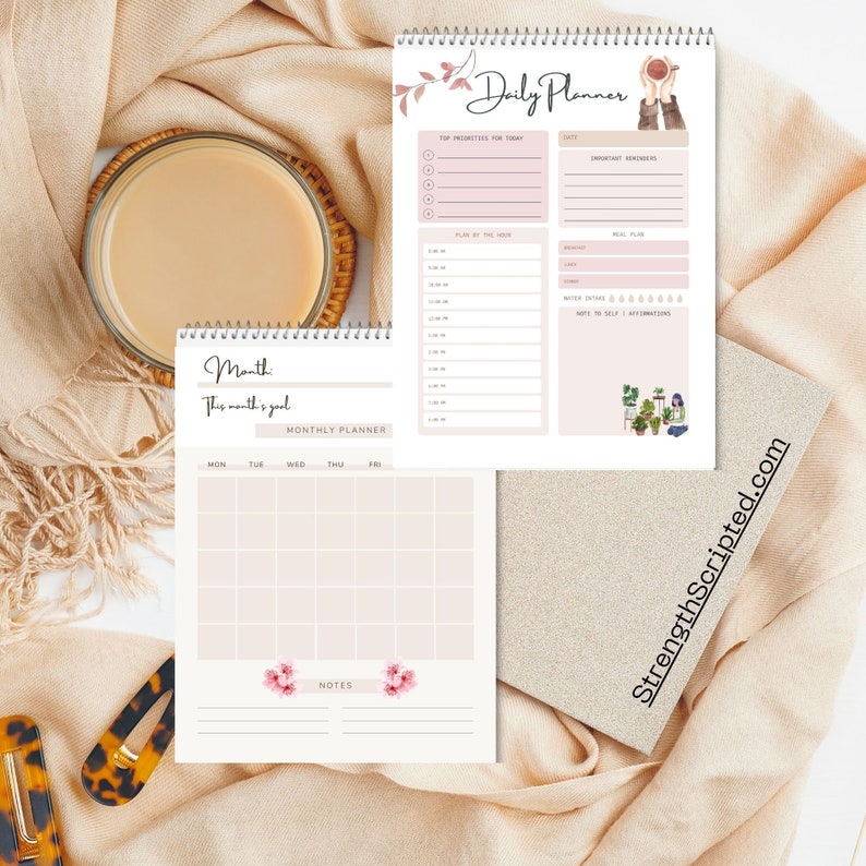Monthly & Daily Digital Planner Printable File for Use on - Etsy