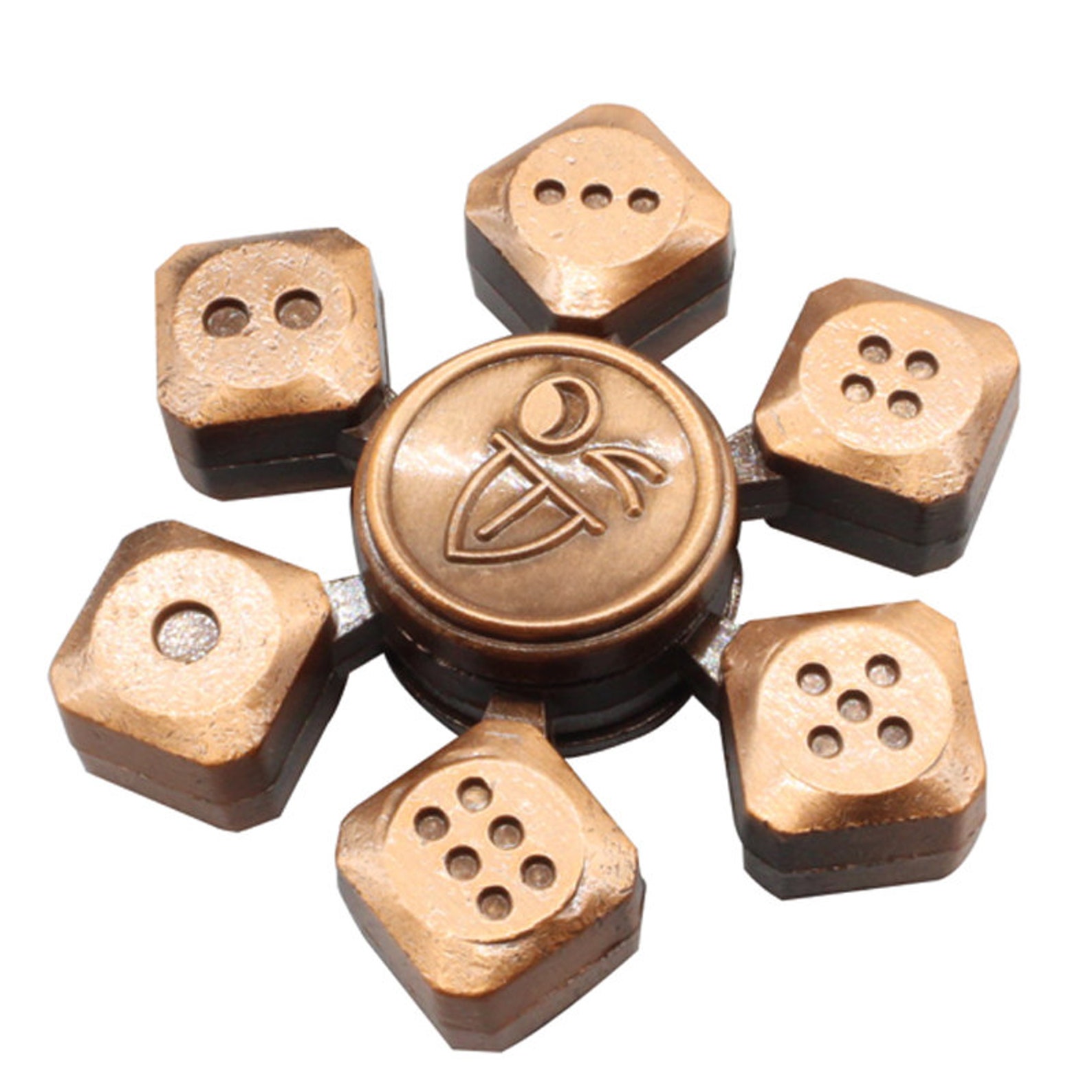 Copper Dice Fidget Spinner / Metal Fidget Spinner / - Etsy