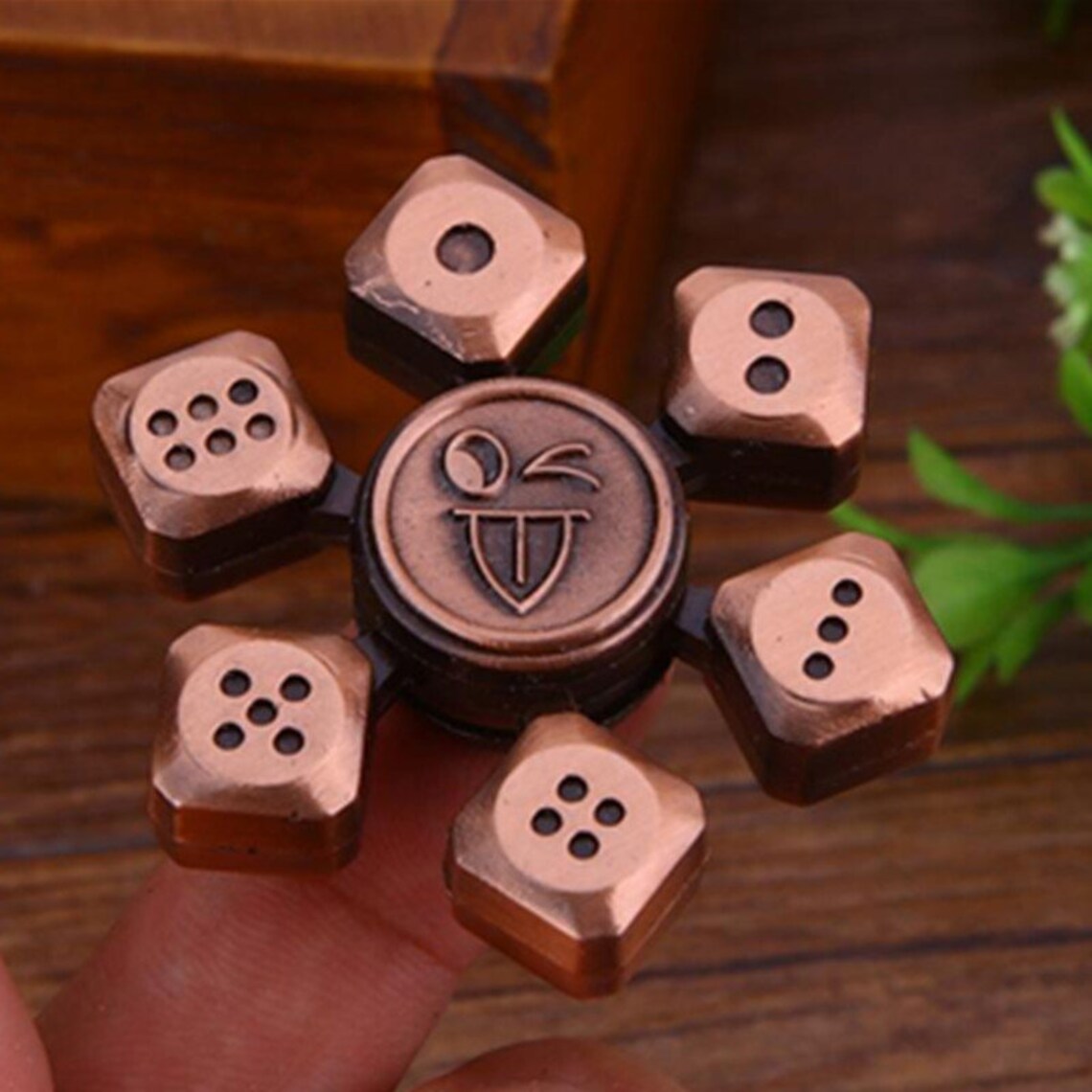 Copper Dice Fidget Spinner / Metal Fidget Spinner / - Etsy
