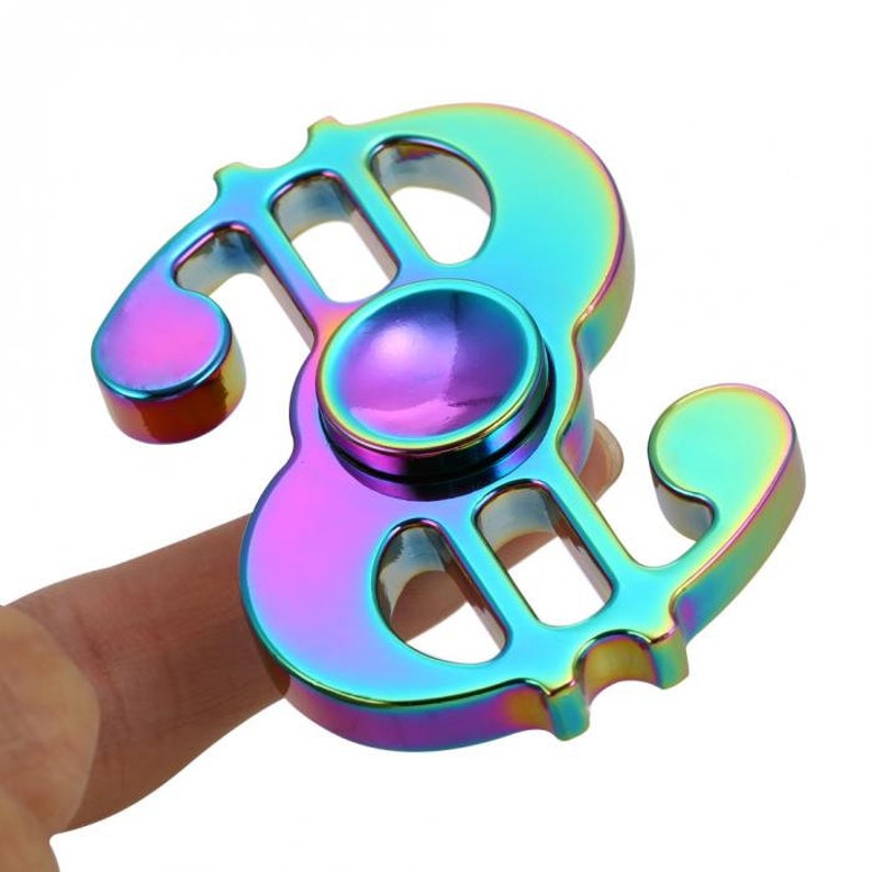 Dollar Sign Metal Fidget Spinner Personalized Rainbow Metal | Etsy