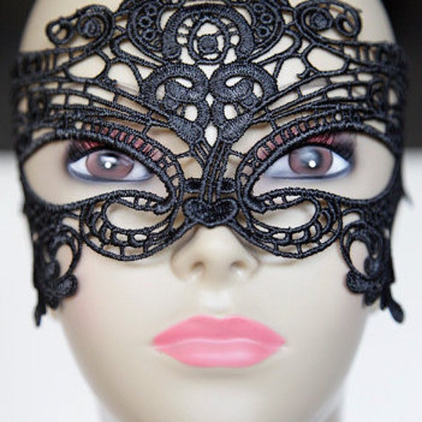 Black Lace Mask - Etsy