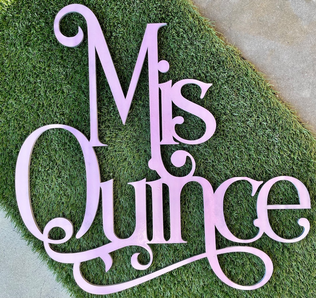 Letrero Mis Quince de 24 pulgadas sin pintar - Etsy México