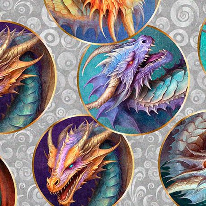 Dragons Song Fabric - by QT Fabric - Etsy