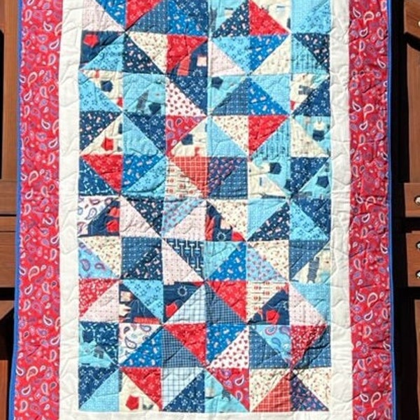 Red White Blue Quilt - Etsy