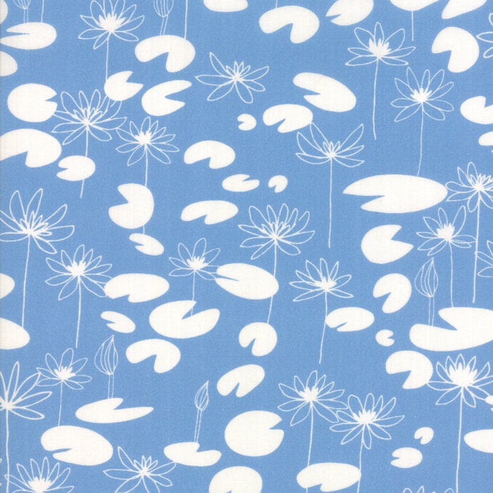 Moda Botanica Daisies and Lillypads - Etsy