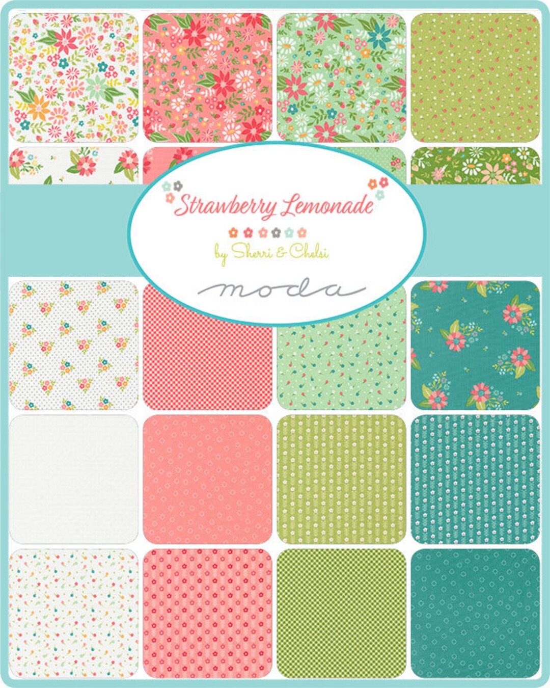 Strawberry Lemonade Fabric by Moda - Etsy