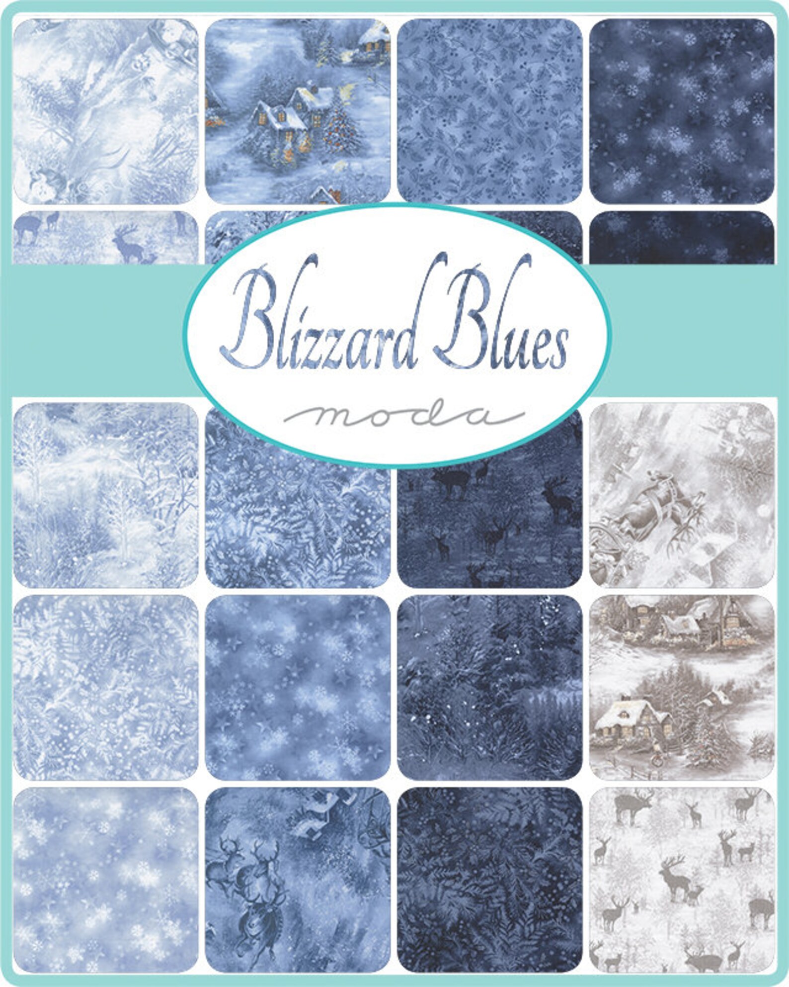 Blizzard Blues Fabric by Moda - Etsy