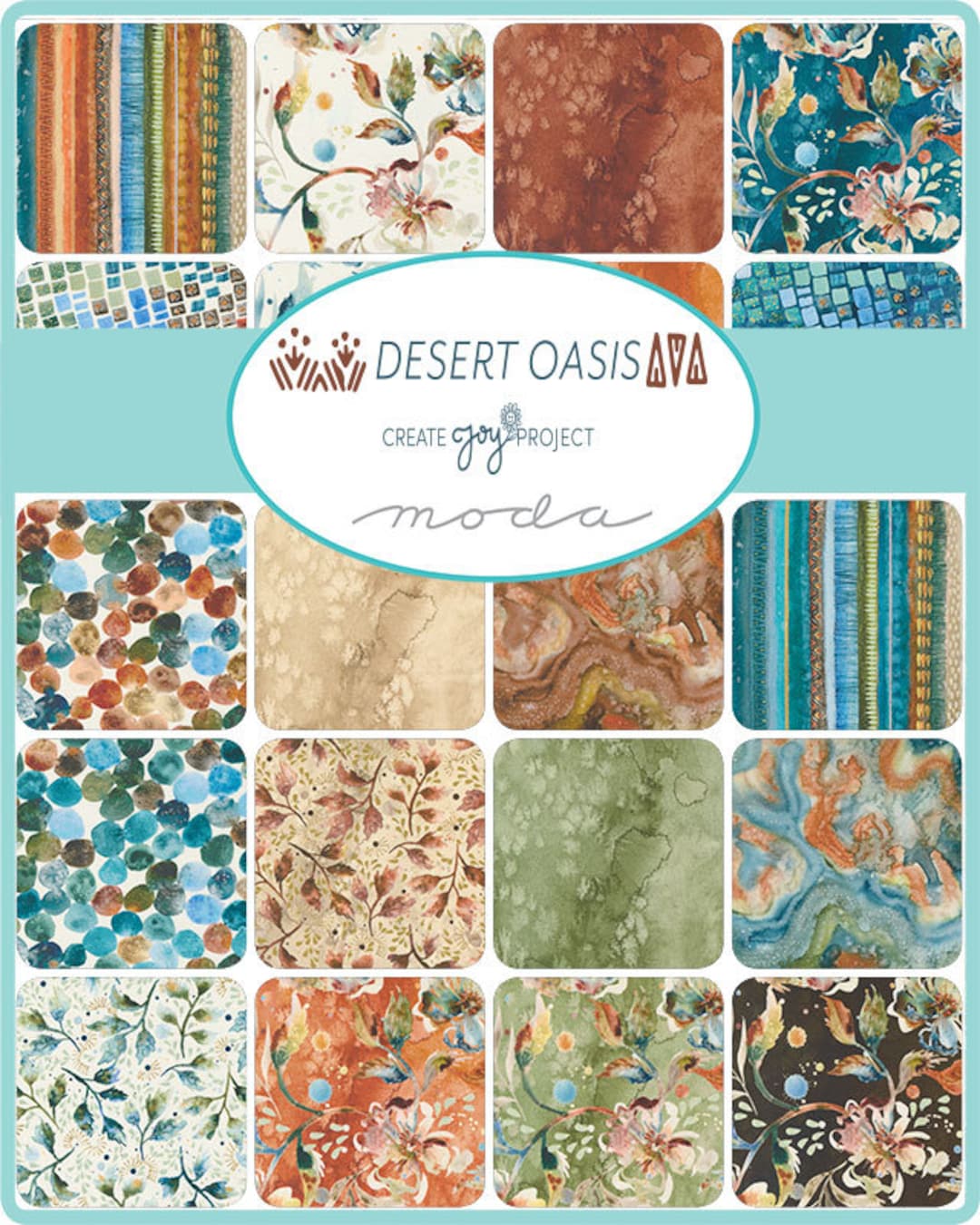 Desert Oasis Panel by Moda - Etsy