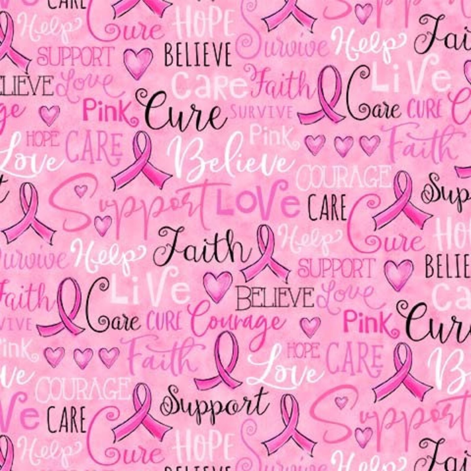 Breast Cancer Awareness Fabric by Michael Miller Fabric - Etsy
