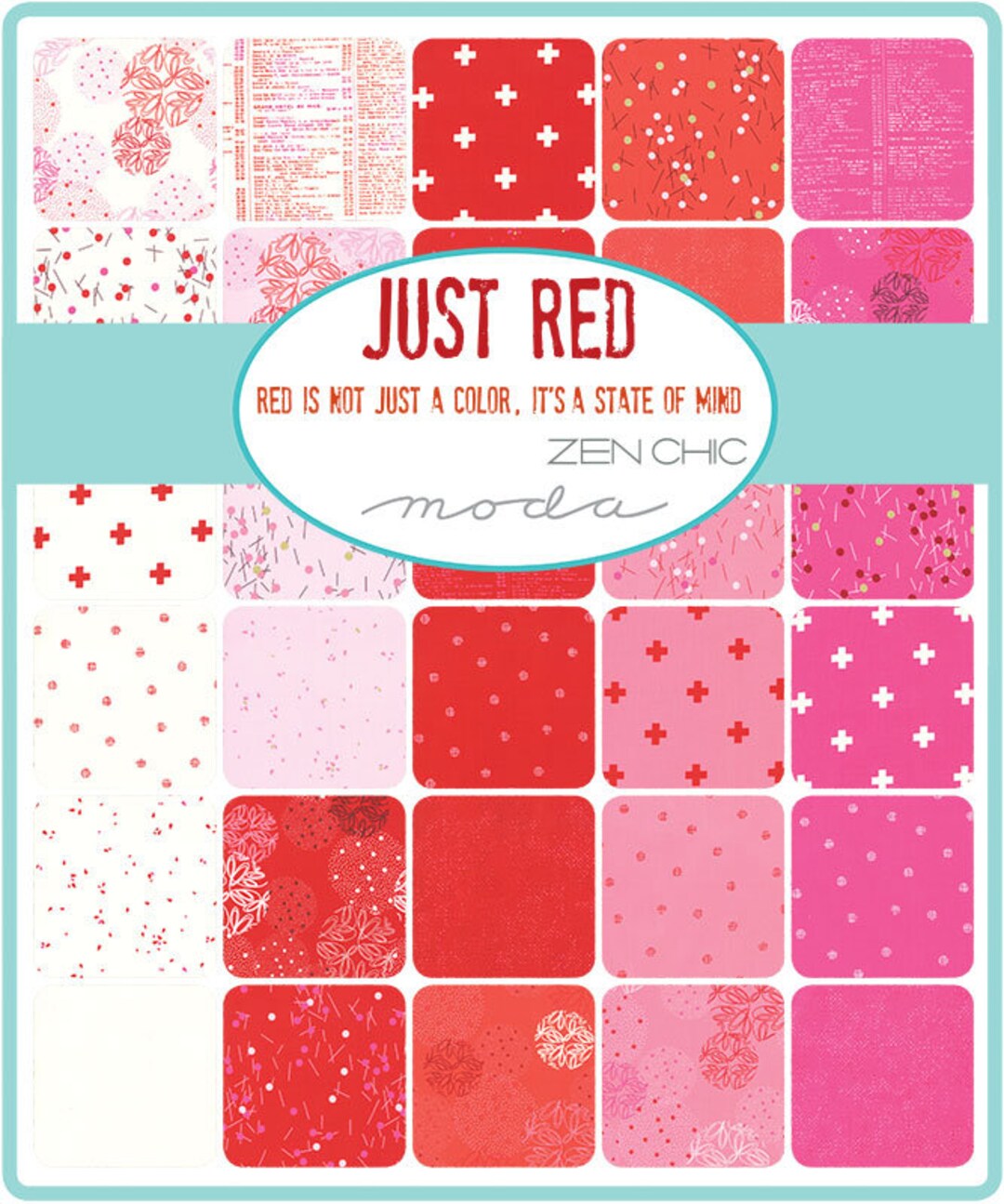 Moda Just Red Plus and Cross My Dots - Etsy