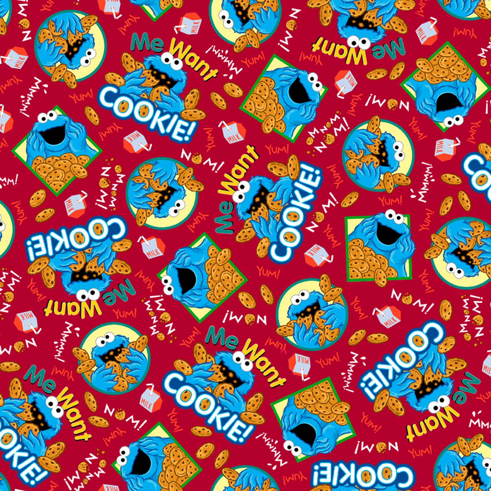 Sesame Street Fabric by QT Fabrics - Etsy