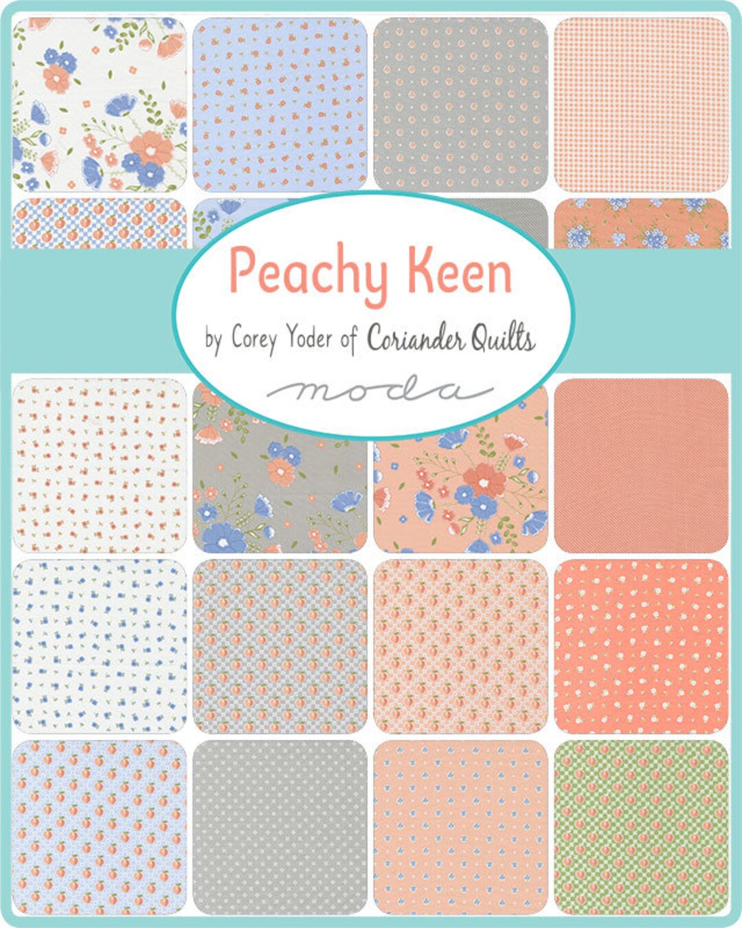 Peachy Keen Fabric by Moda - Etsy