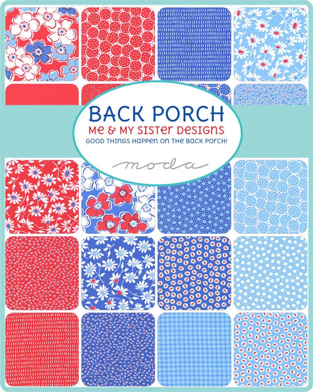 Back Porch Mini Daisies and Stripes W/bella Solids Waterfall - Etsy