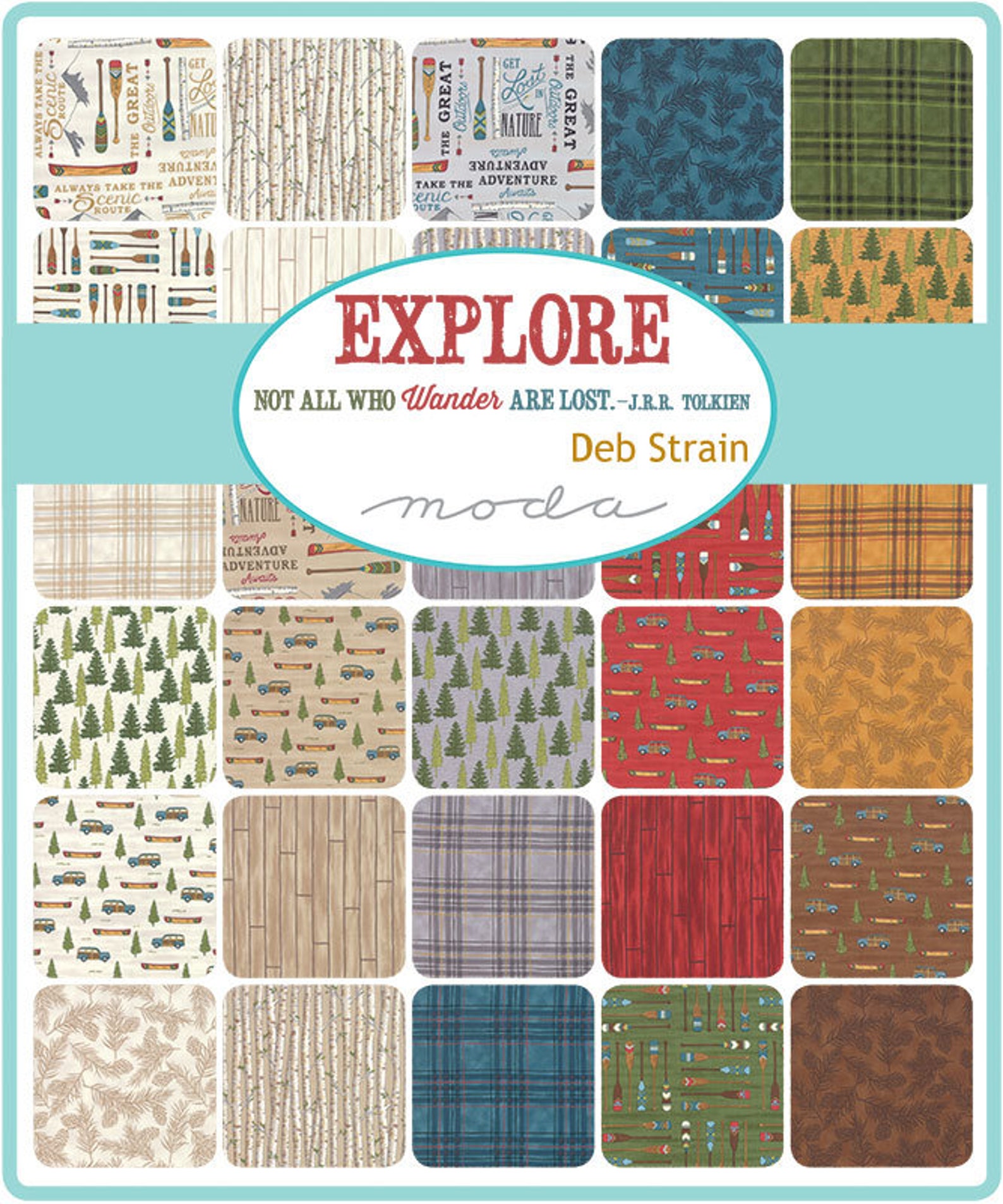 Moda Explore Pine Trees and Planks - Etsy