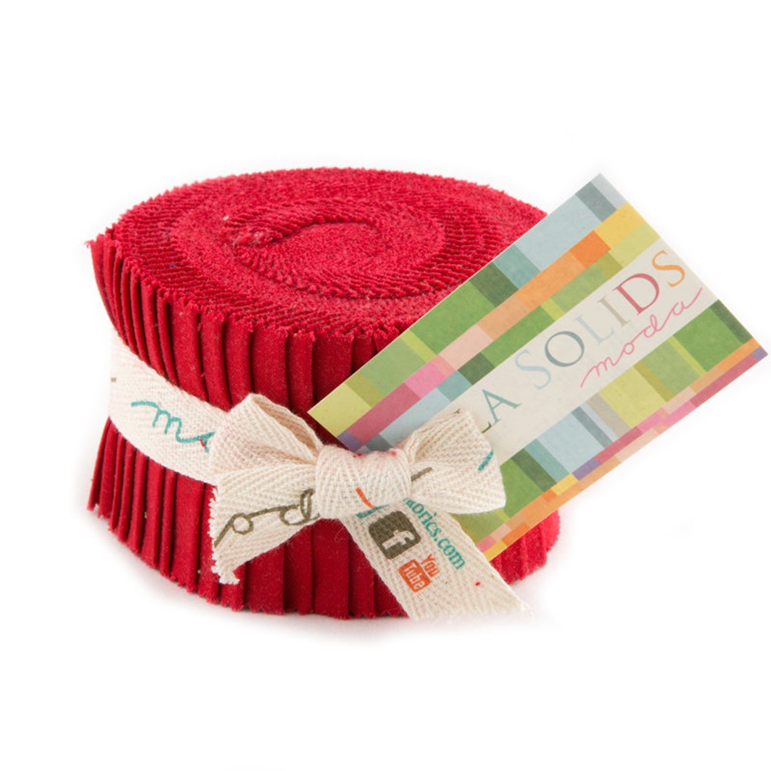 Bella Solids Junior Jelly Rolls by Moda - Etsy