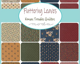 Fluttering Leaves Layer Cake 42 Pieces by Kansas Troubles Quilters for ...