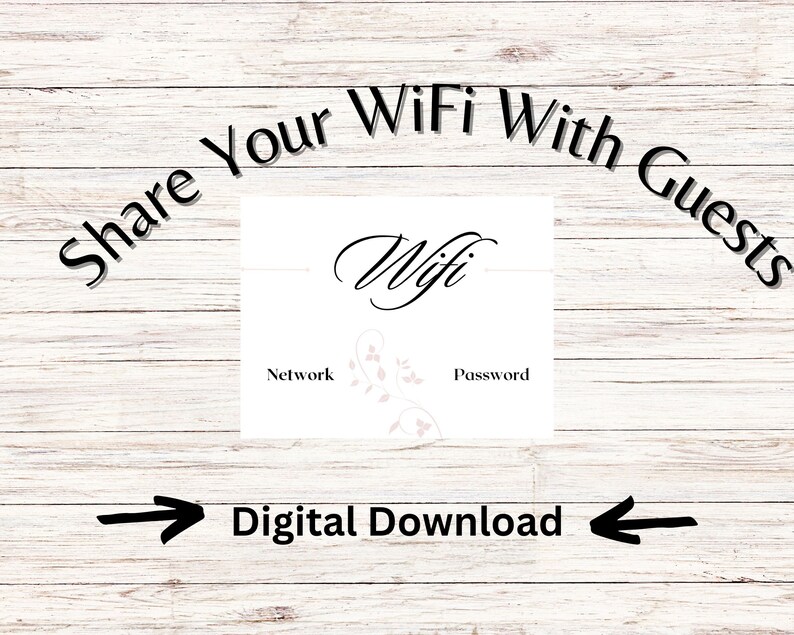 Wifi Password Sign Printable, Light Pink,4x6, 5x7, 8x10 - Etsy
