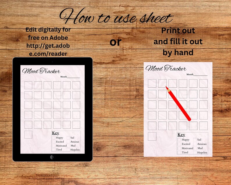 Pink Marble Mood Tracker Printable, A4, US Letter, A5 - Etsy