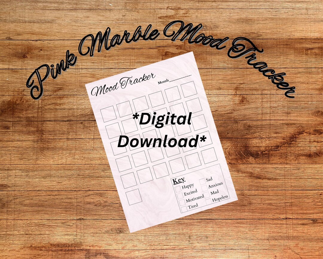 Pink Marble Mood Tracker Printable, A4, US Letter, A5 - Etsy