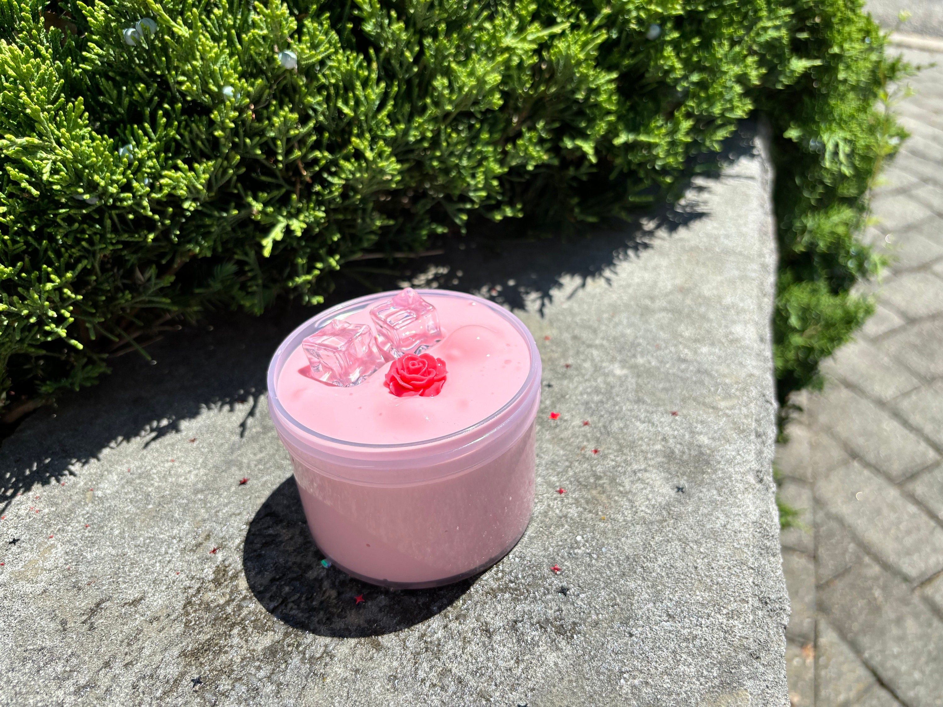 Thick and Glossy Slime Pink Slime Rose Slime Rose Refresher Starbucks ...