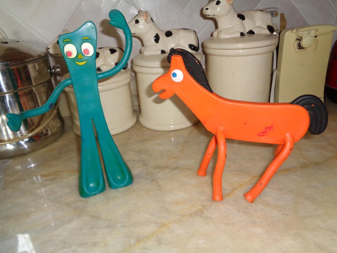 Gumby & Pokey Cartoon Character Lg. Bendable Figures Trendmaster - Etsy