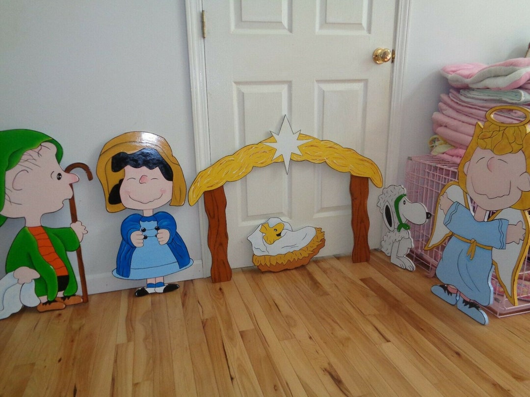 WHIMSICAL Nativity Set, 10 Piece SET Largest About 3 Feet High - Etsy
