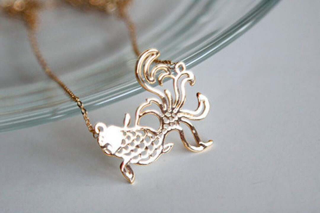 Coy Fish Necklace / Gold Fish Bracelet / Bridesmaids Gifts / Wedding ...