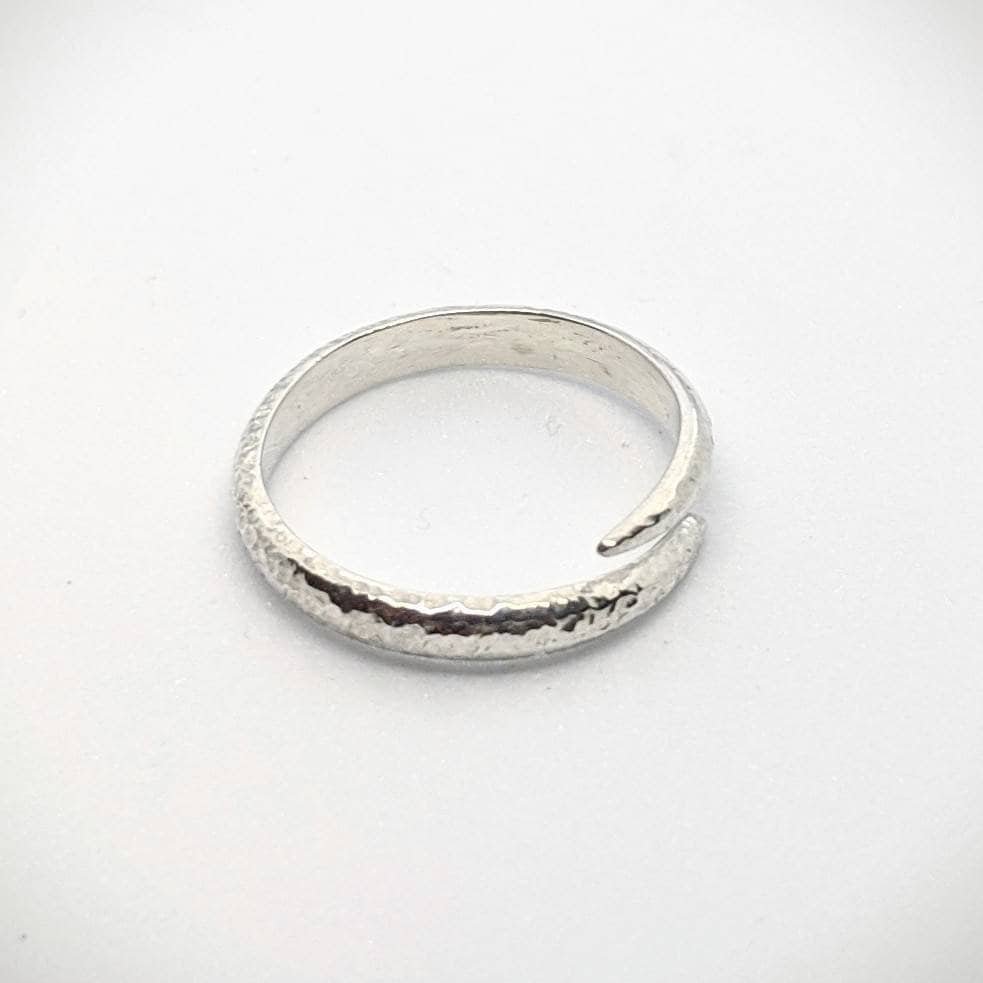 Silver open ring polished or textured | Etsy