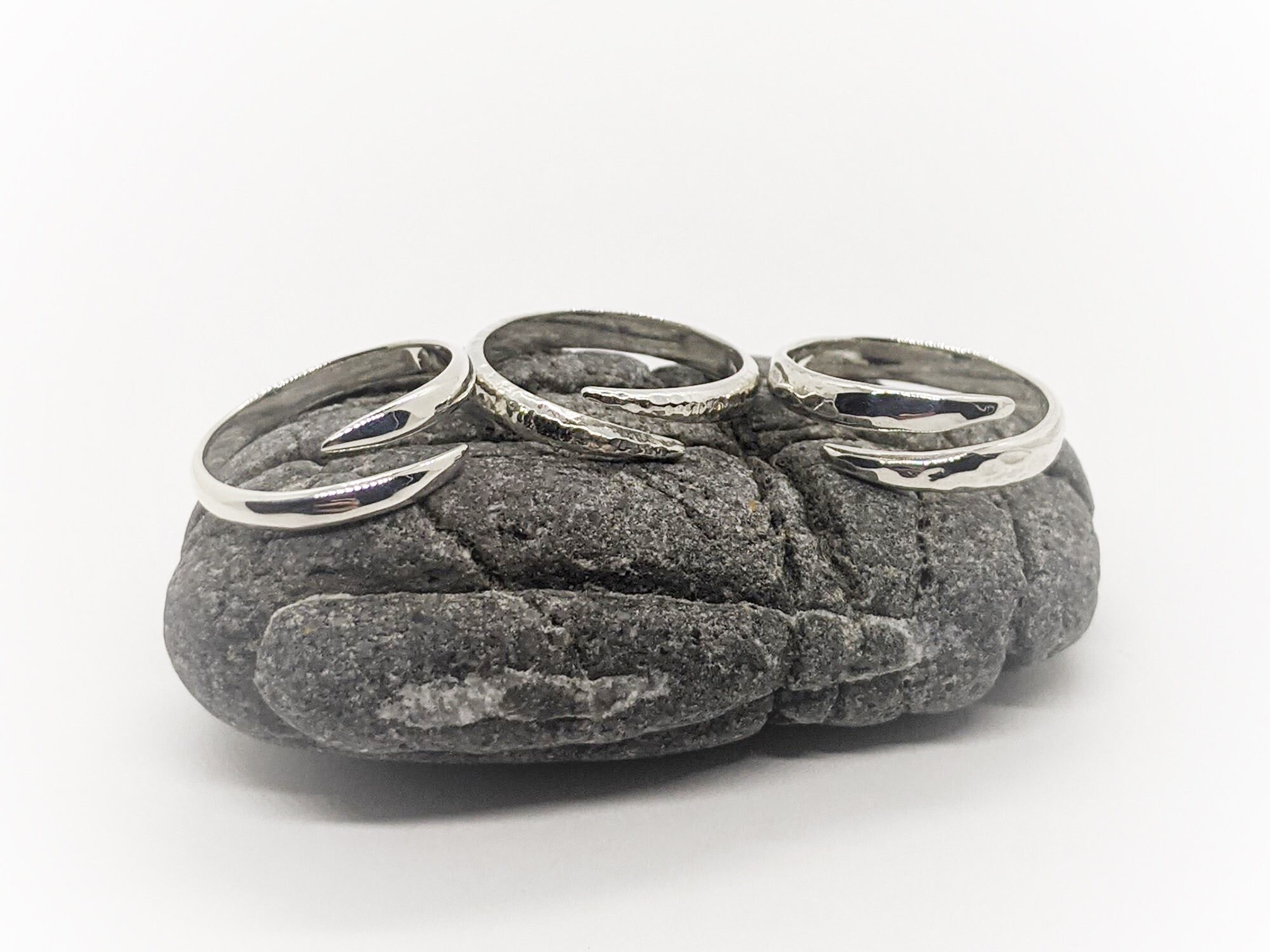 Silver Open Ring Polished or Textured - Etsy Canada