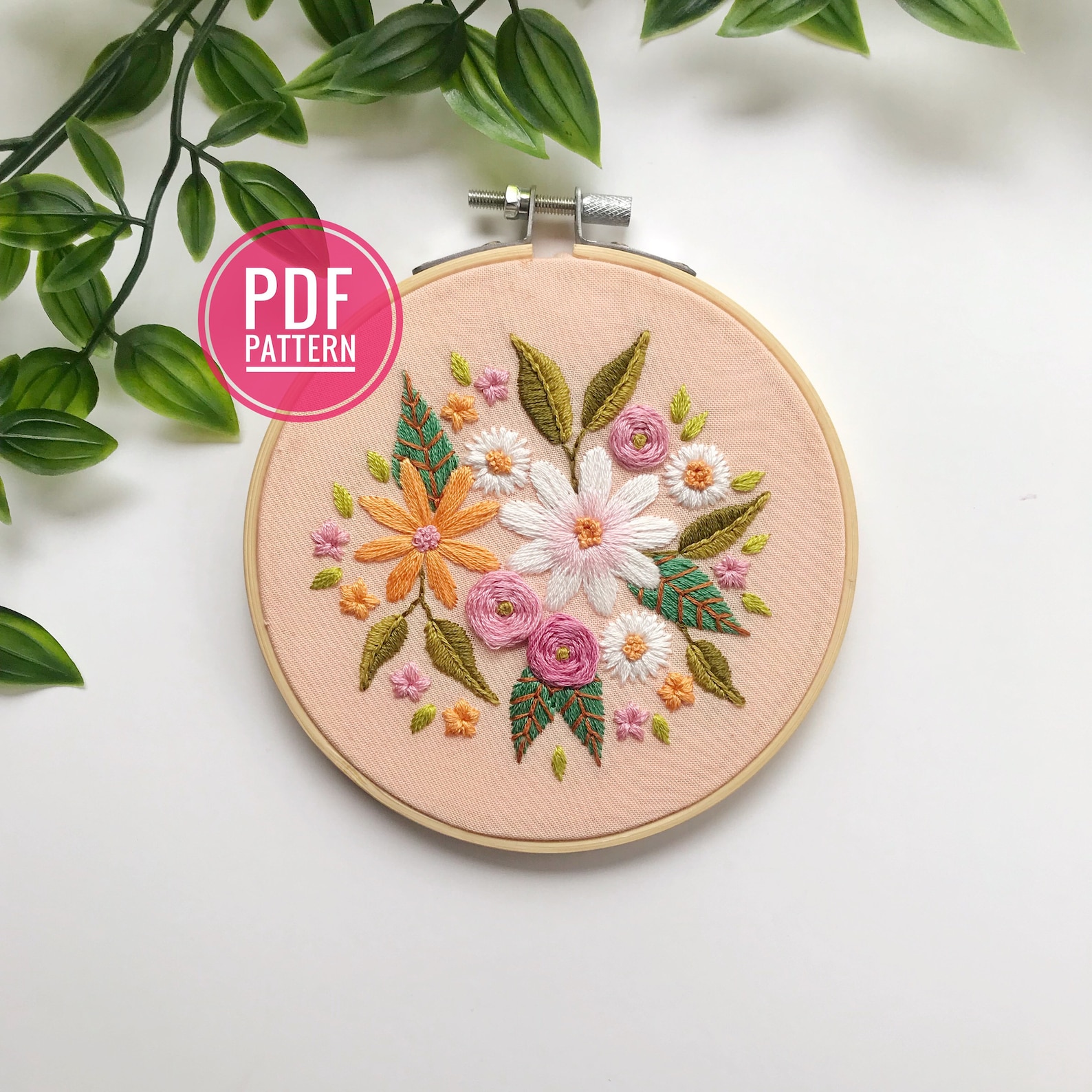 PDF PATTERN Retro Daisies Beginner Embroidery Pattern - Etsy