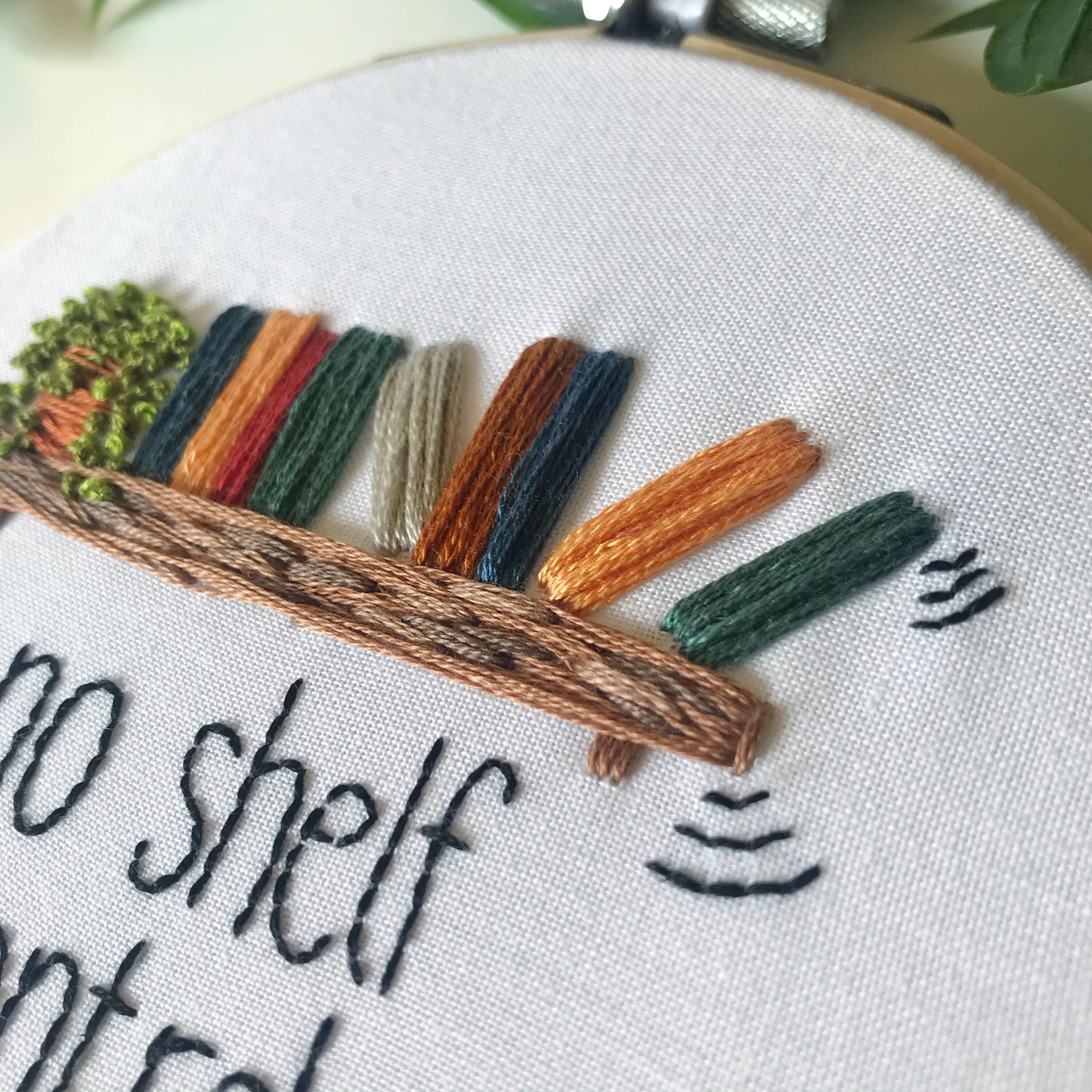 PDF PATTERN | No Shelf Control, Beginner Embroidery Pattern, Bookworm ...