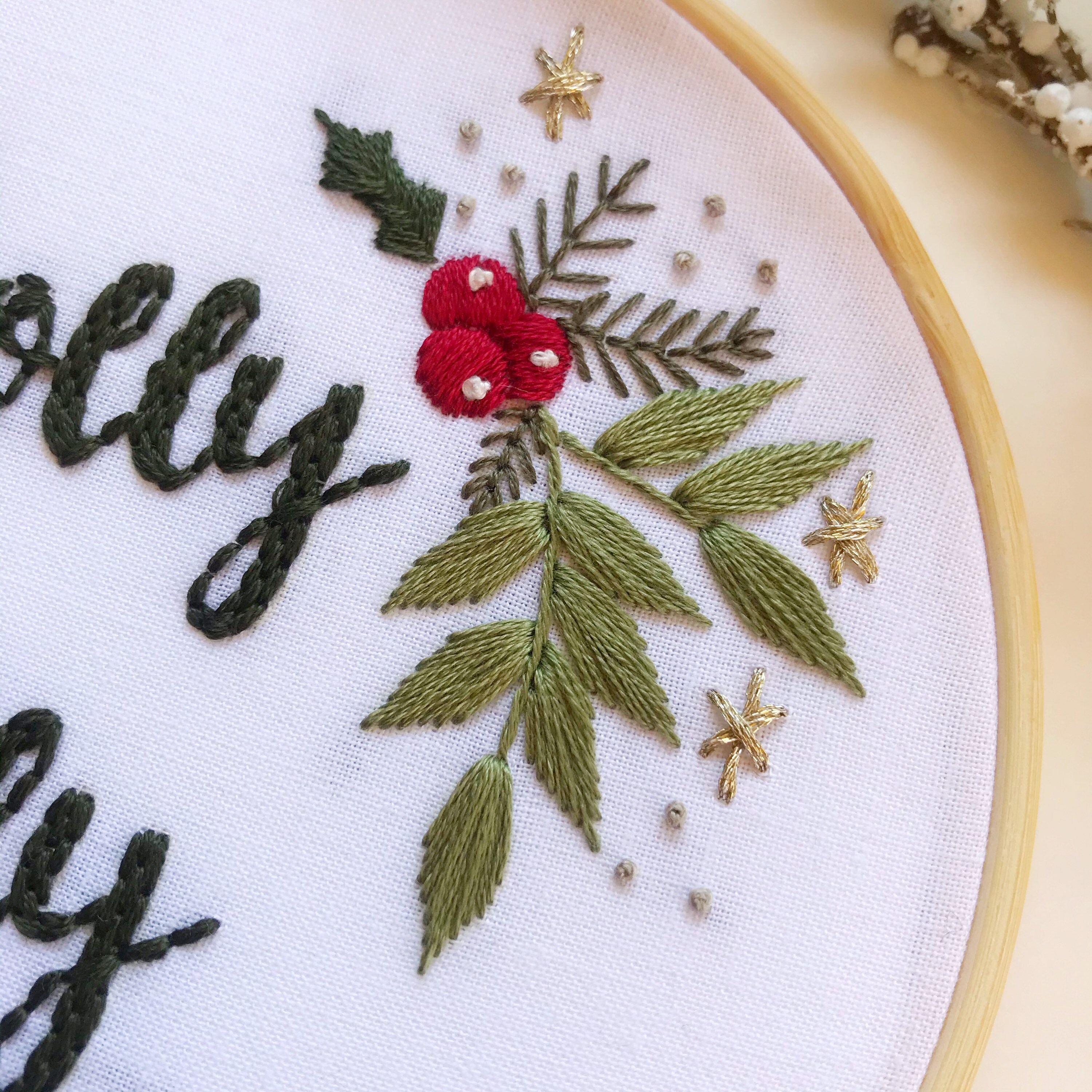 PDF PATTERN Holly Jolly Beginner Embroidery Pattern - Etsy