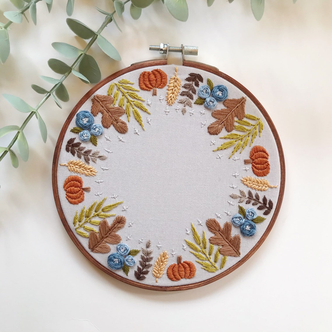 PDF PATTERN Harvest Wreath Beginner Embroidery Pattern - Etsy