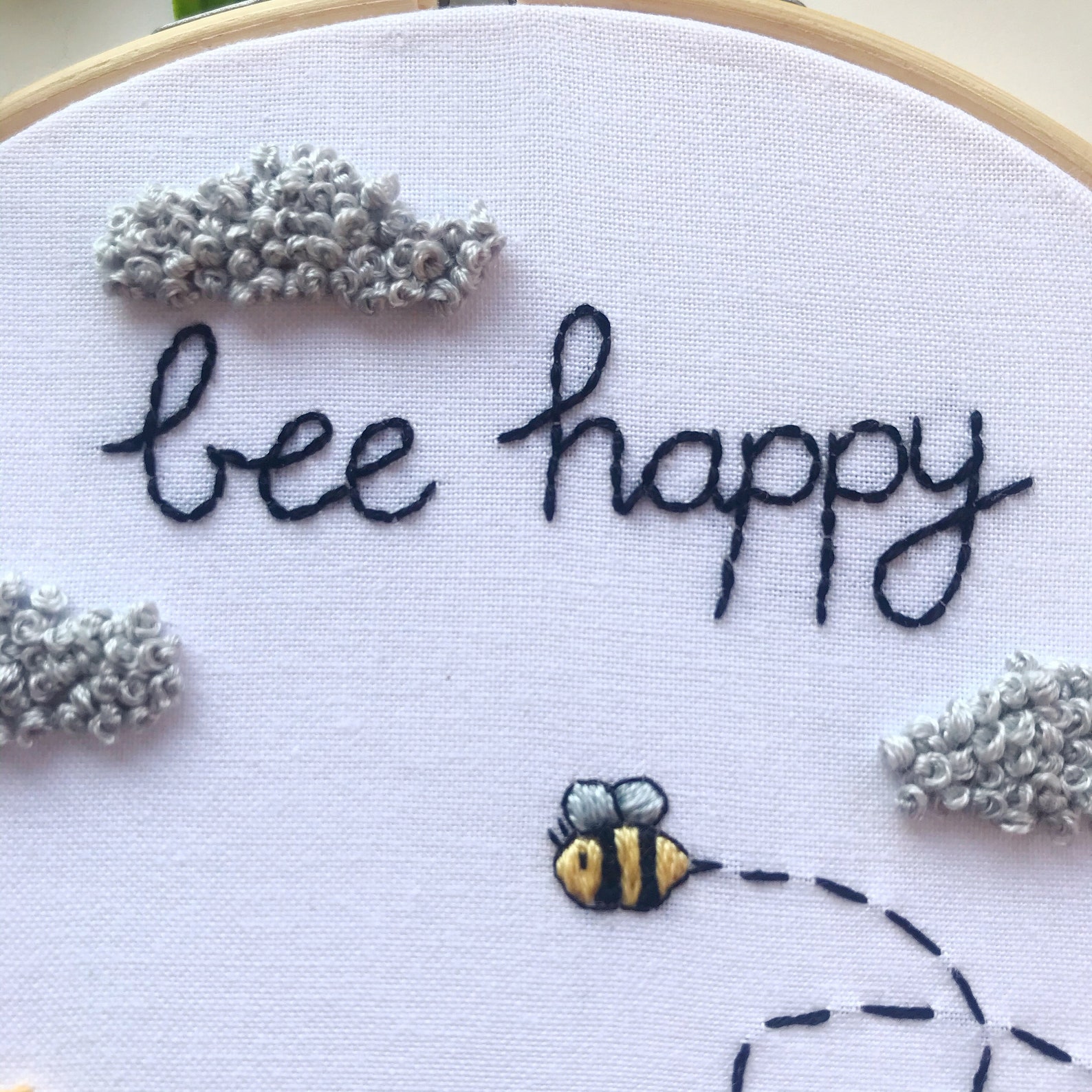 PDF PATTERN Bee Happy Beginner Embroidery Pattern Gift for - Etsy