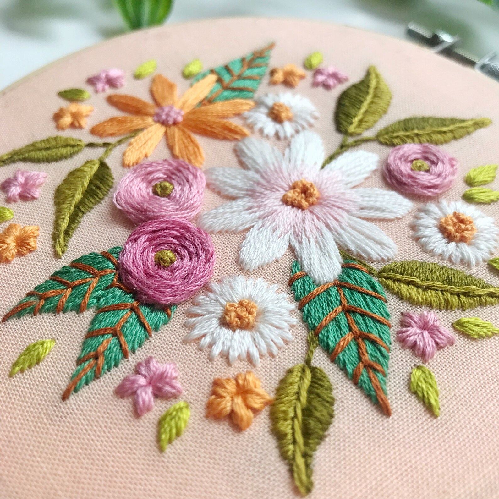 PDF PATTERN Retro Daisies Beginner Embroidery Pattern | Etsy