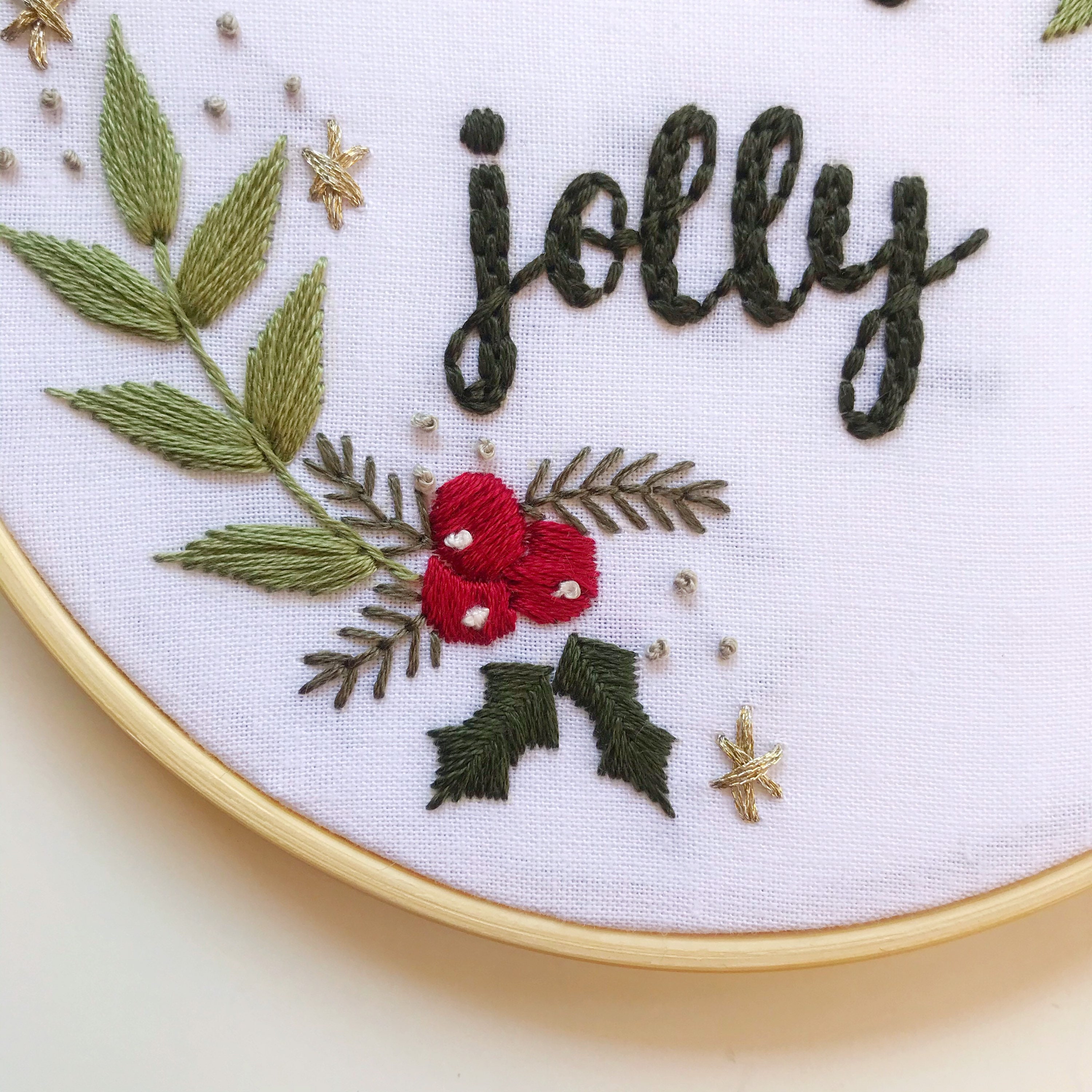 PDF PATTERN Holly Jolly Beginner Embroidery Pattern - Etsy