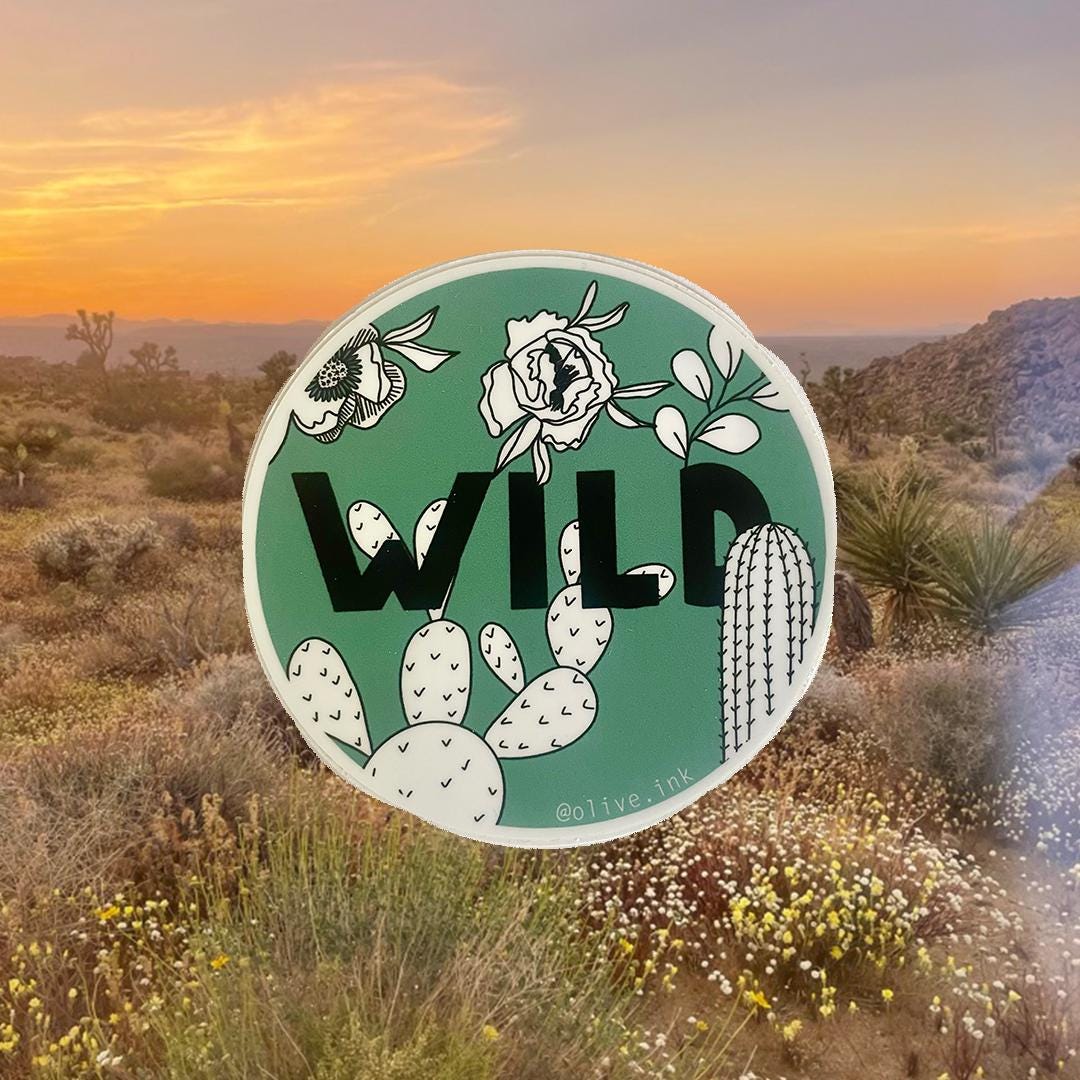 Wild Sticker // Sticker for Water Bottle // Decal for Laptop - Etsy