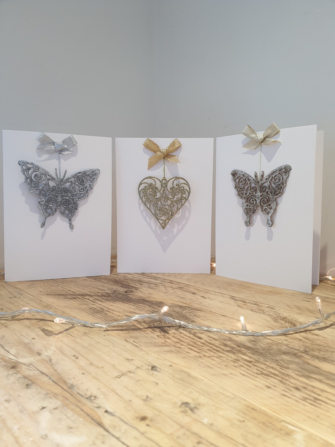 Tactile and Scented Handmade Braille Card With Gold Hanging Butterfly ...
