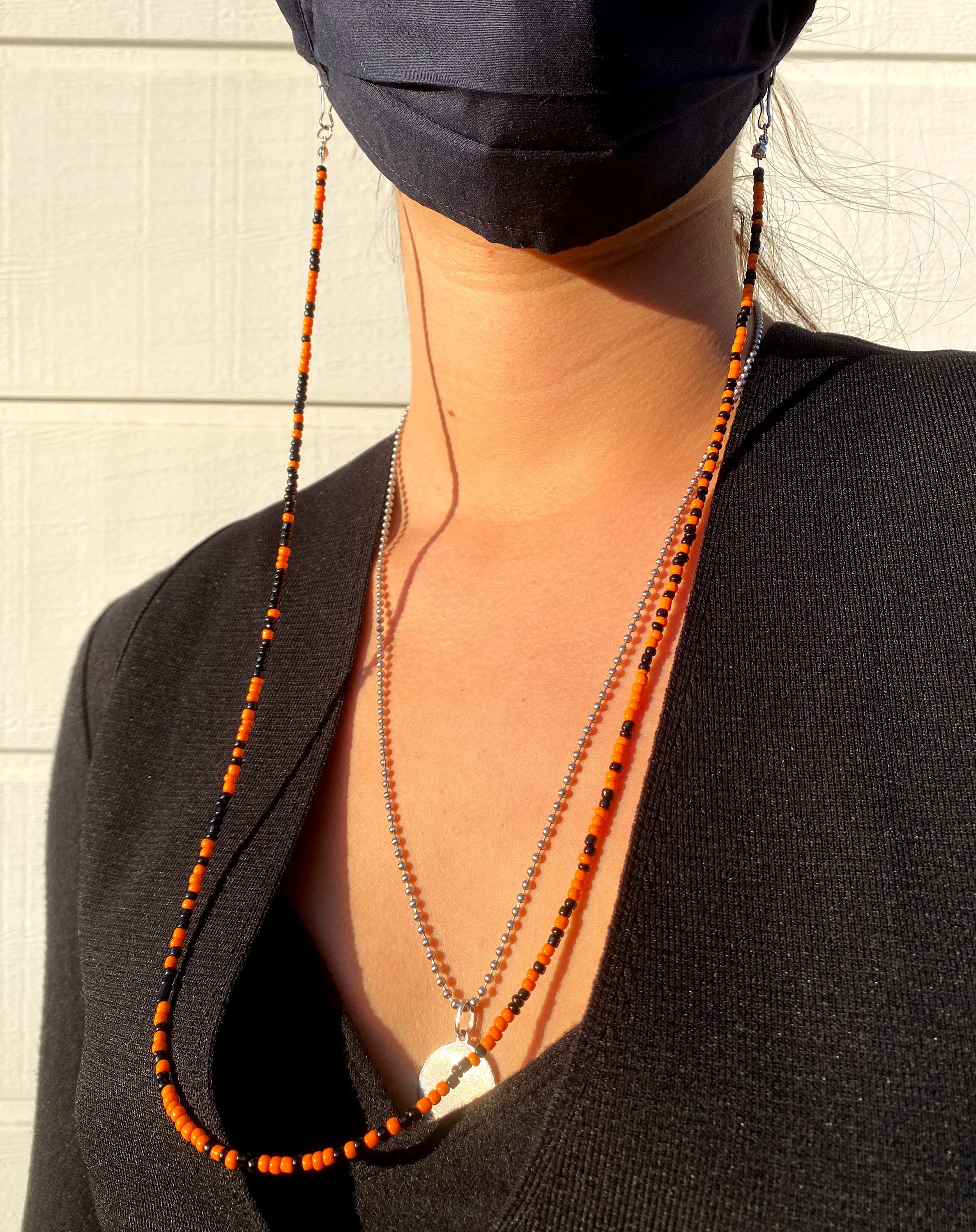 Halloween Face Mask Chain Spooky Lanyard | Etsy