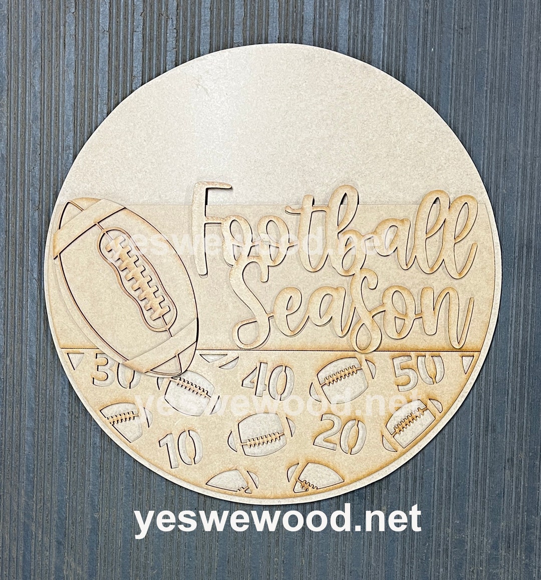 Football Season Door Hanger, Blank Door Door Sign, Round 18 ...