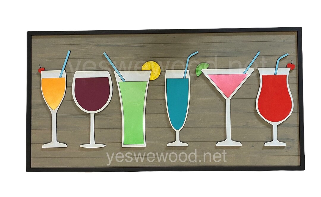 Bar, Cocktails, SVG, Laser, Digital File, Drinks Sign, Poolside ...