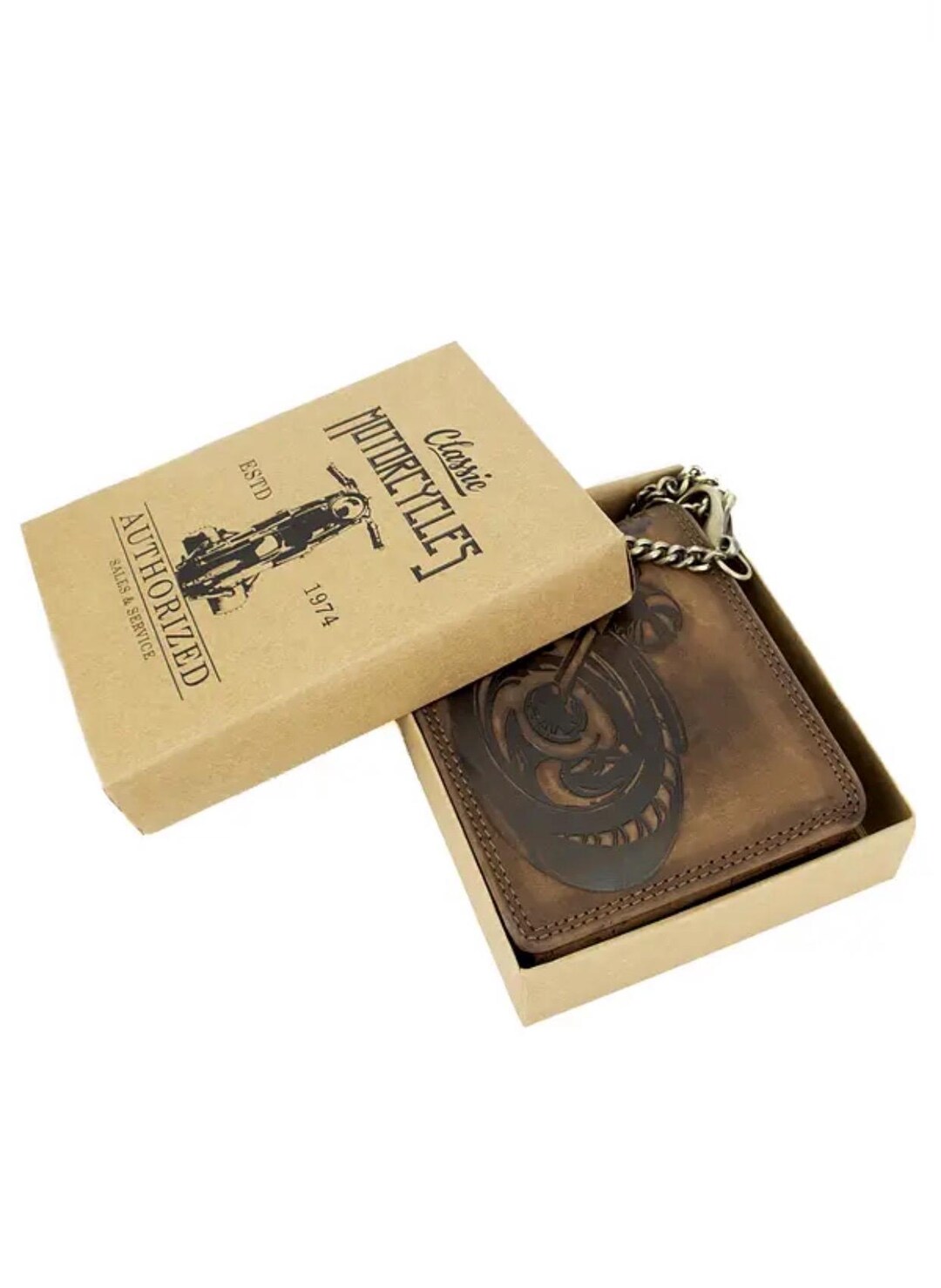 Motorcycle Embossed Leather Biker Wallet: RFID Protection - Etsy