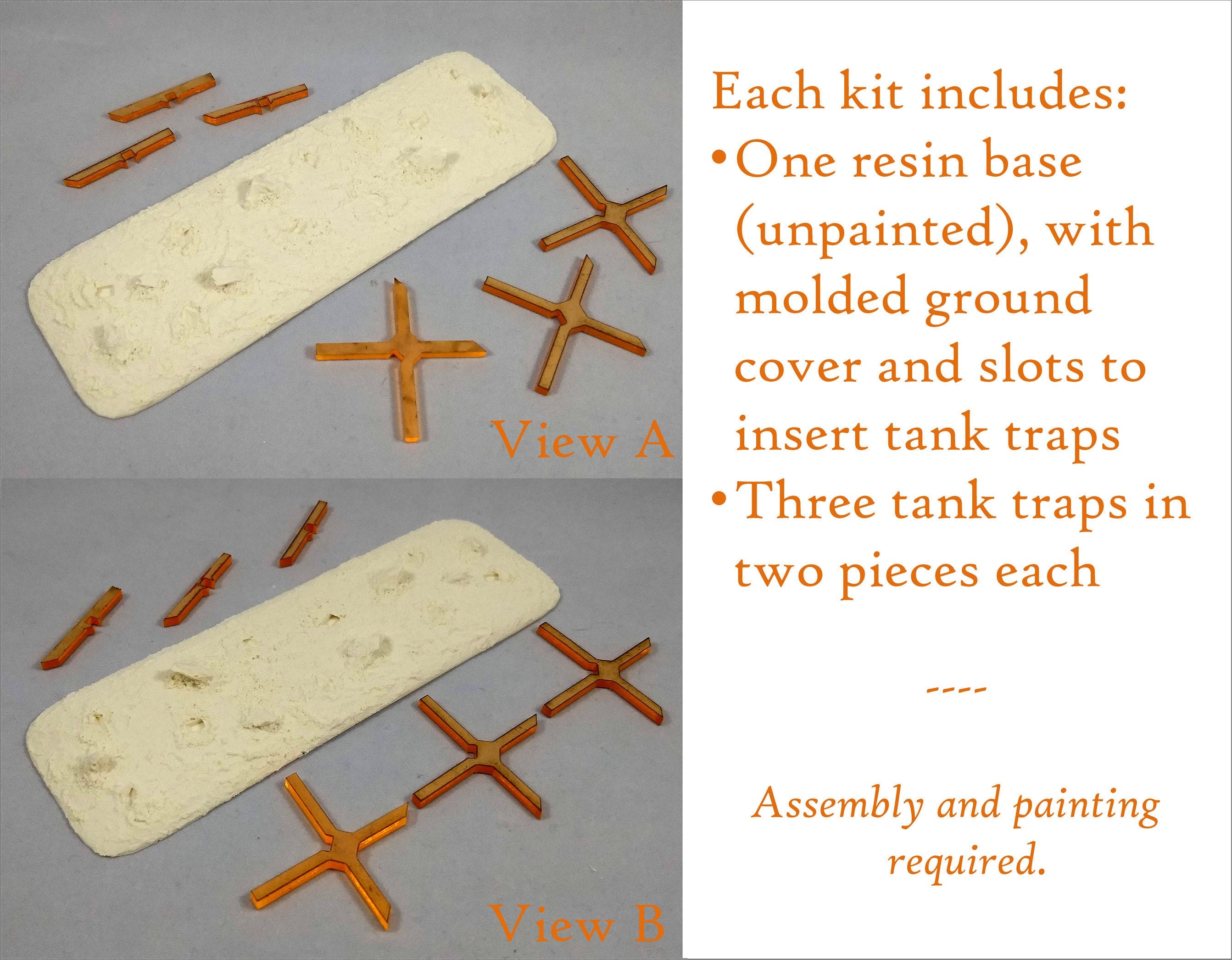 Tank Traps, Czech Hedgehog Style, Terrain for 28mm Miniature Wargames ...