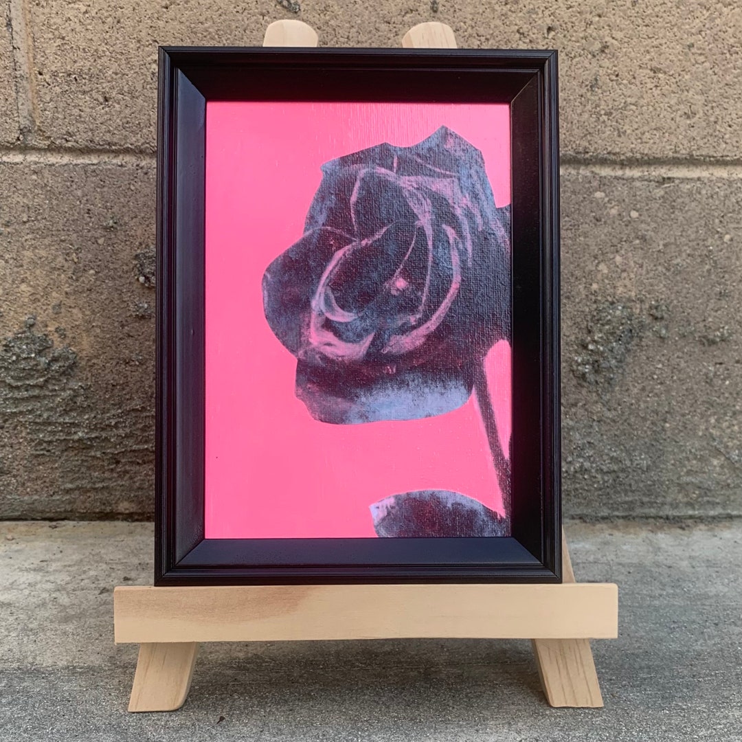 Black Rose Framed Mixed Media Macabre Artwork Spooky Gift Halloween ...