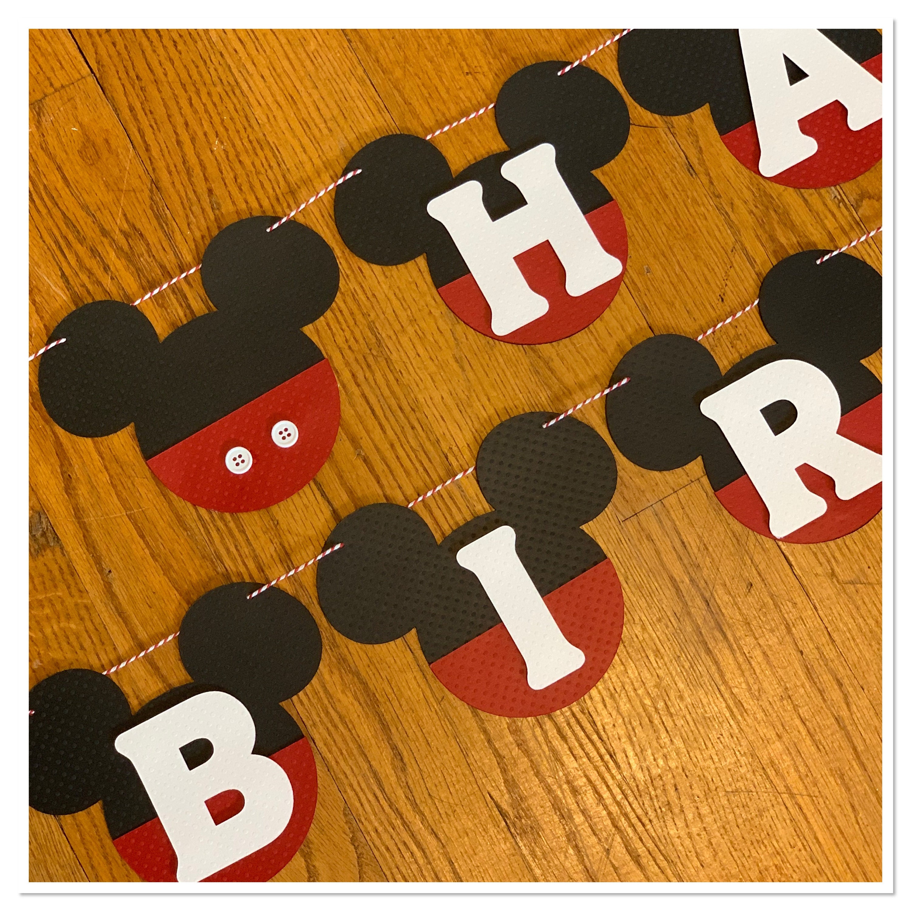Mickey Mouse Birthday Banner - Etsy