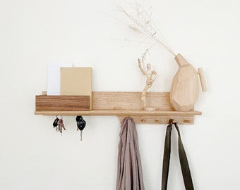 Entry Way Organiser Timber Key Holder Wooden Peg Holder - Etsy